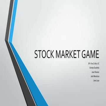 Stock market game powerpoint | PPTX