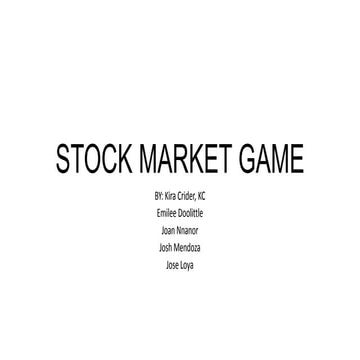 Stock market game powerpoint | PPTX