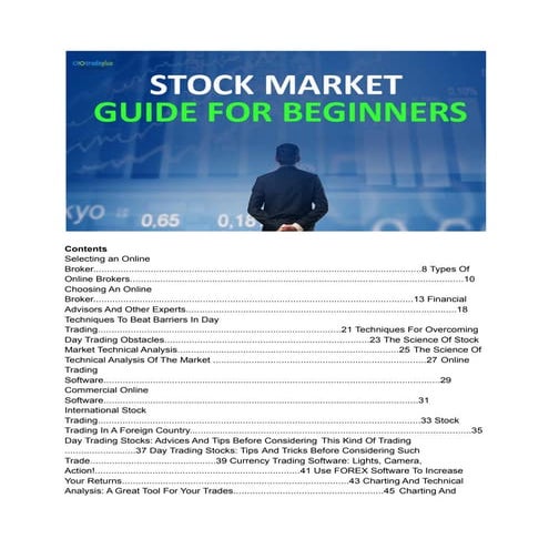 Stock market guide for beginners new | PDF | Stocks and Bonds ...