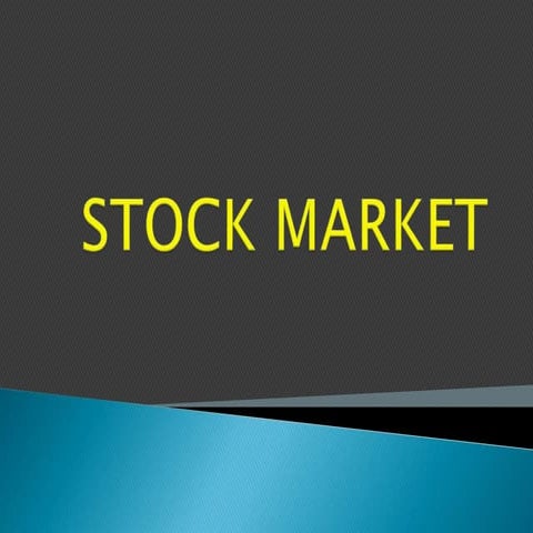 Stock markets ppt | PPTX