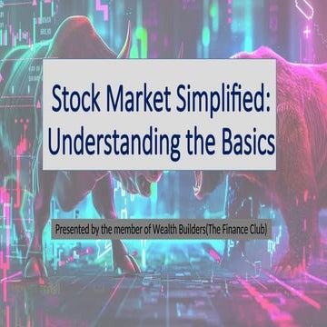 Stock Market Simplified Power point presentation | PPT