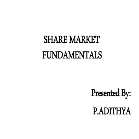 Stock markets basics | PPT