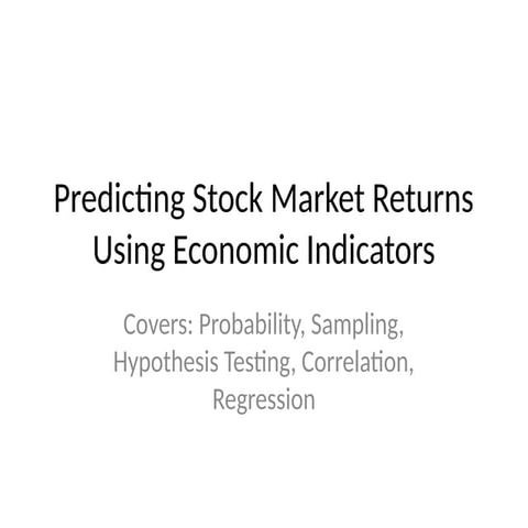 Stock_Market_Stats_Analysis_PPT based on stock market | PPTX
