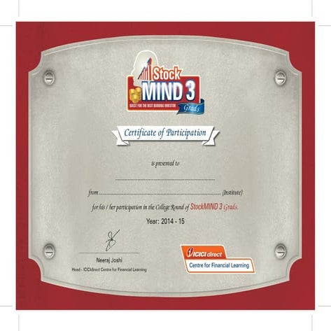 ICICI Stock mind certificate | PDF