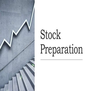 Stock Preparation Paper Machine Art Board.pptx | Chemistry | Science