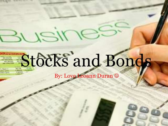 Lesson 10 stocks and bonds | PPTX