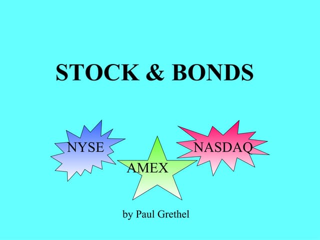 Lesson 10 stocks and bonds | PPTX