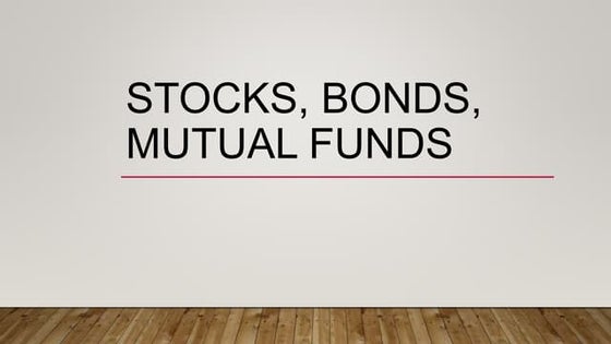 Mutual Fund Investment | PPT