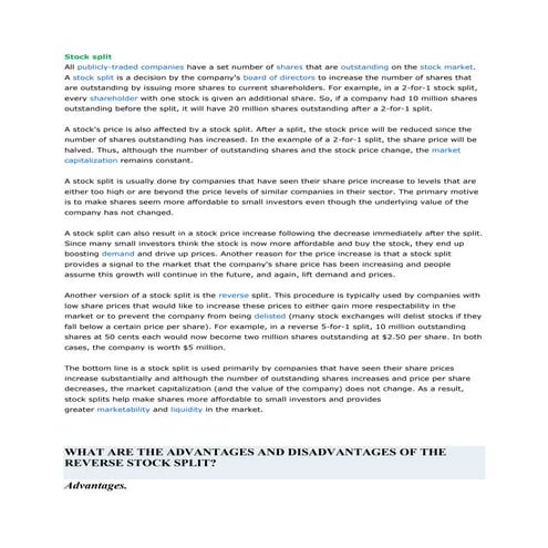 Stock split | DOCX