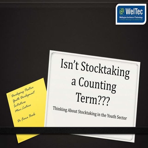 Stocktake lecture | PDF