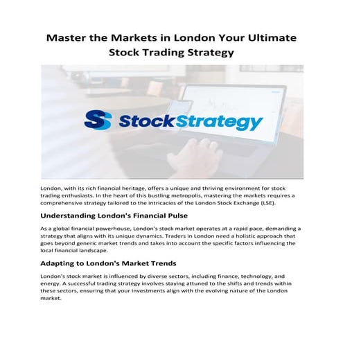 Stock Trading Strategy | PDF