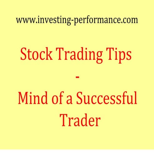 Stock trading strategy - mind of a successful trader | PDF