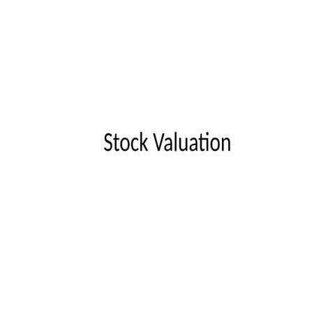 Finance & Economics - Presentation for Stock Valuation (1).pptx