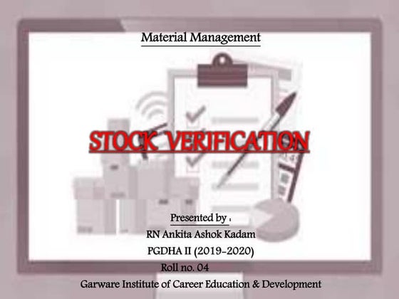 Methods of Stock Verification | PPTX | Stocks and Bonds | Personal ...