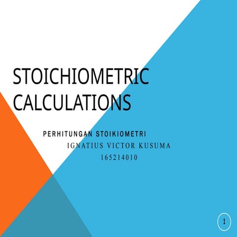 Stoichiometric Calculations . . mengenai stokio | PPTX