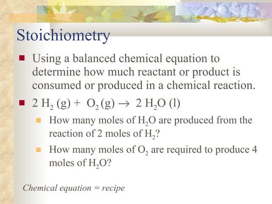 Before, Change, After (BCA) Tables for Stoichiometry | PPT