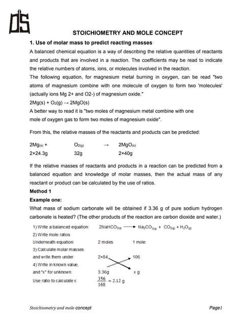 limiting and excess reagent in chemical reaction | PPTX