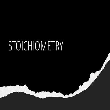 Stoichiometry Lecture With Examples Mole Pptx