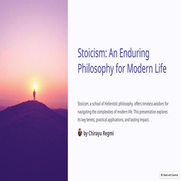 Stoicism-An Enduring Philosophy for Modern Life | PPTX