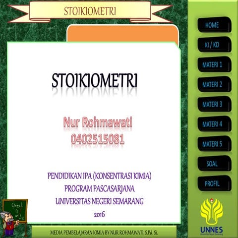 Stoikiometri Siiip | PPTX