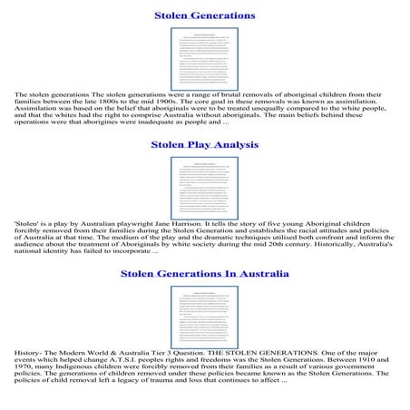 Lesson 3 stolen generations | PDF