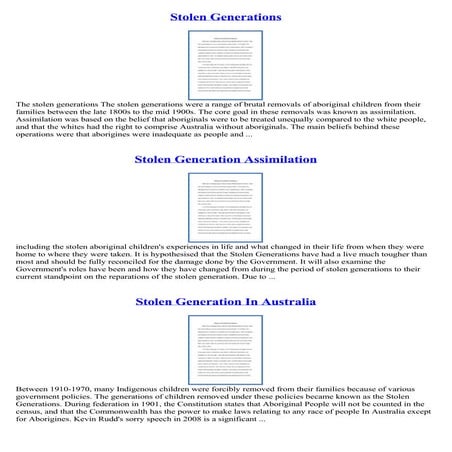 Stolen-Generation | PDF