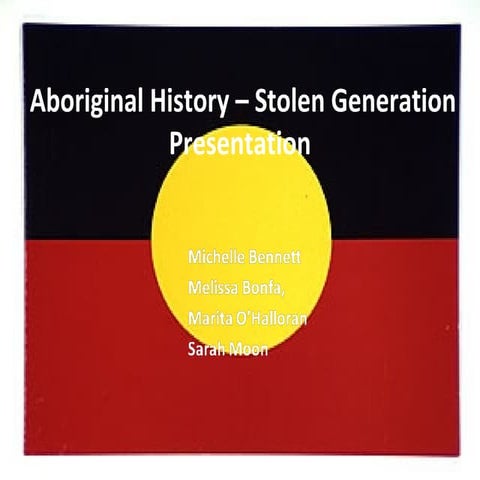 Stolen Generation Presentation | PPT