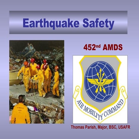 Earthquake Safety Training | PPT