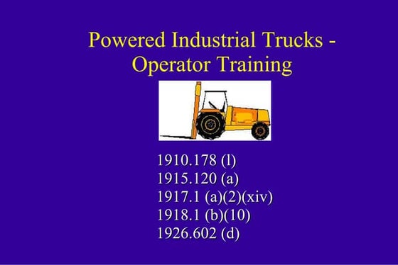 Forklift Safety Training for industrial users | PPT