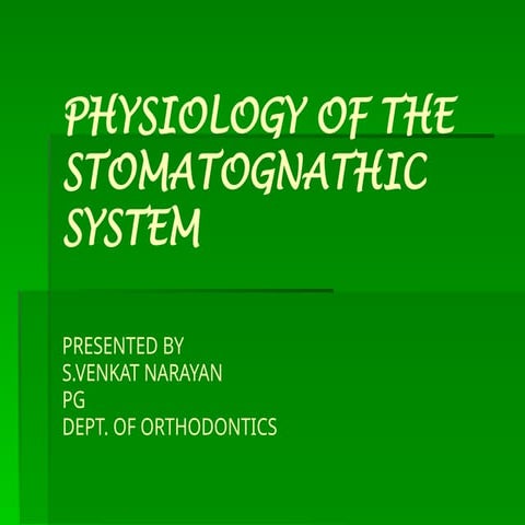 stom-gnathic system and its role in malocclusion | PPTX