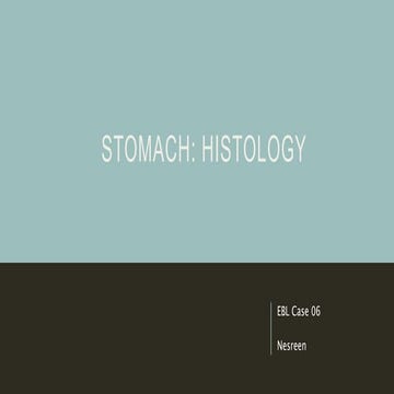 Stomach histology | PPTX