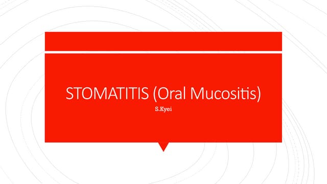 Stomatitis Ahn Pptx
