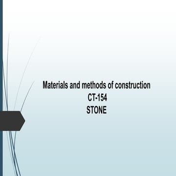 STONE as engineering materials in buildings | PPTX