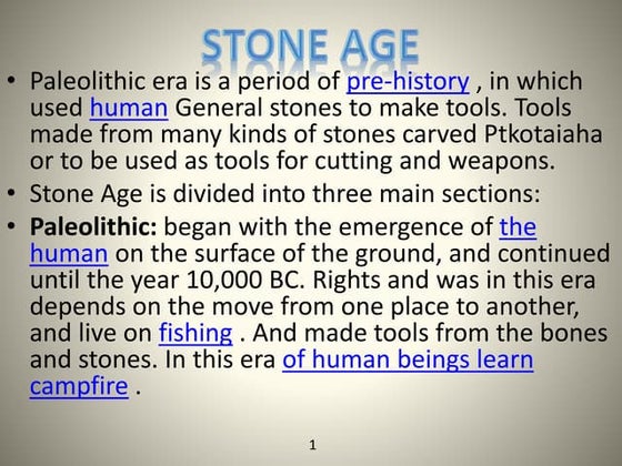 THE STONE AGE | PPT