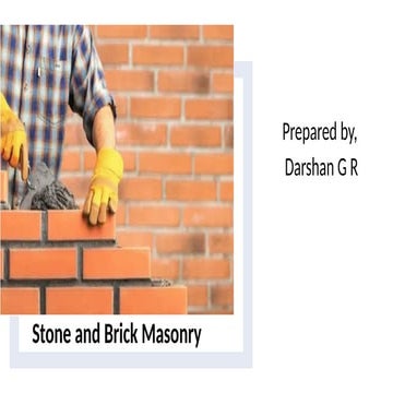 Masonry Construction: Stone and Brick Work | Civil Engineering | PPTX