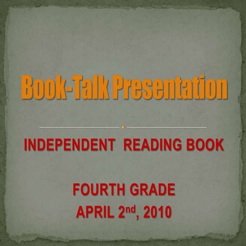Stone fox booktalk | PPT