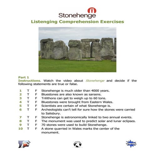 Stonehenge listening comp exercise | PDF
