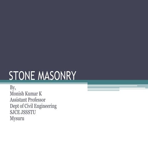 Stone masonry ppt | PDF
