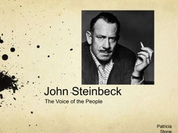 English 1102- Research Presentation-(John Steinbeck)- by Eula Smith | PPT