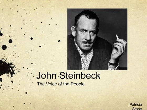 English 1102- Research Presentation-(John Steinbeck)- by Eula Smith | PPT