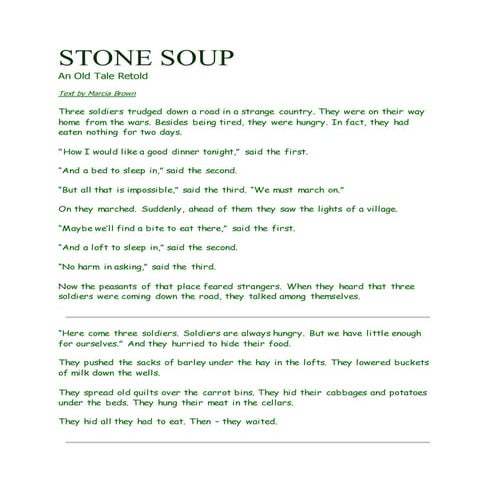 Stone soup | DOCX