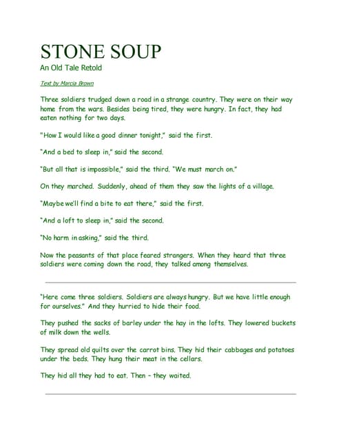 Marcia Conner: Stone Soup | PPT