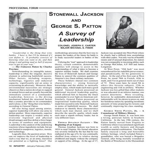 Leadership article on General George Patton and General Stonewall ...