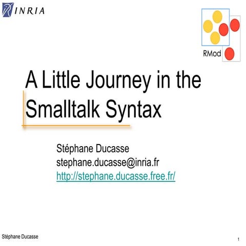 8 Oop Smalltalk Syntax Ppt Programming Languages Computing 4020