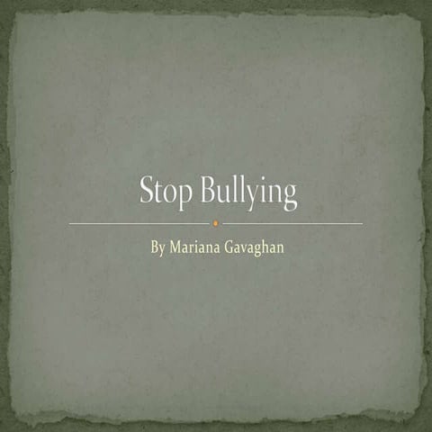 Stop bullying | PPT