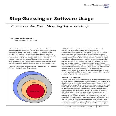 Stop Guessing about Your Software Usage | PDF