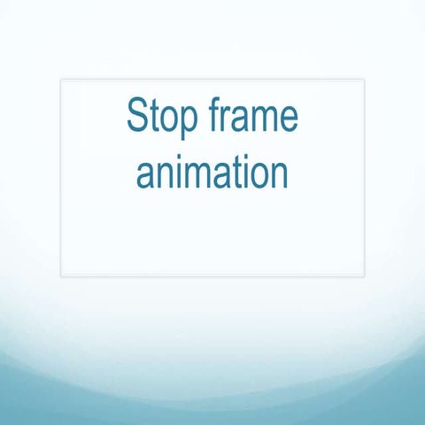 Stop motion animation presentation | PPT