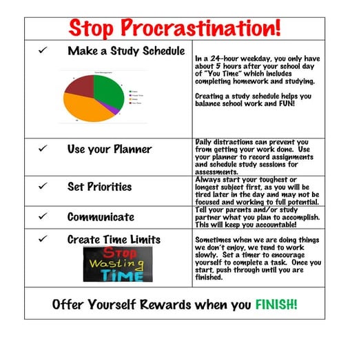 Stop procrastination | PDF | Homework and Study | Education