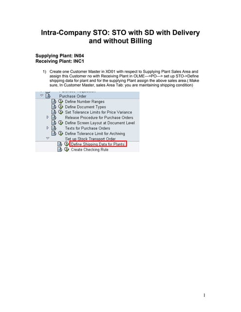 Sd configuration steps for automatic batch determination in delivery | PDF