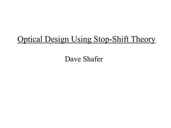 Offner relay design variants | PPT